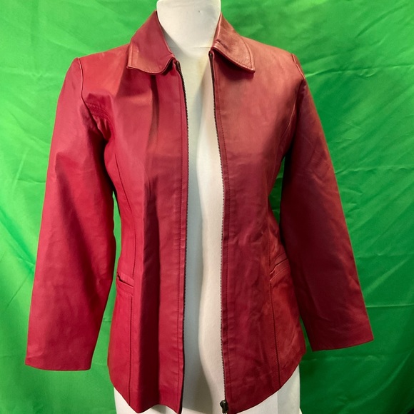 Junction West | Jackets & Coats | Junction West Red Genuine Leather ...